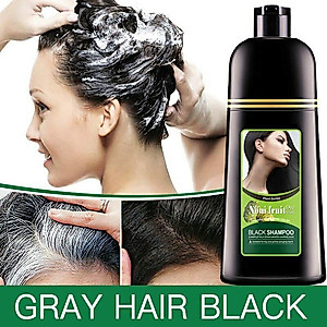 TIFALEX Organic Natural Fast Hair Dye Only 5 Minutes Noni Plant Black Shampoo