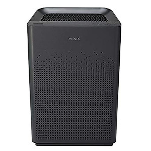 Winix AM80 True HEPA Air Purifier with Washable Advanced Odor Control (AOC) Carbon Filter, 360sq ft Room Capacity, Dark Grey, Large