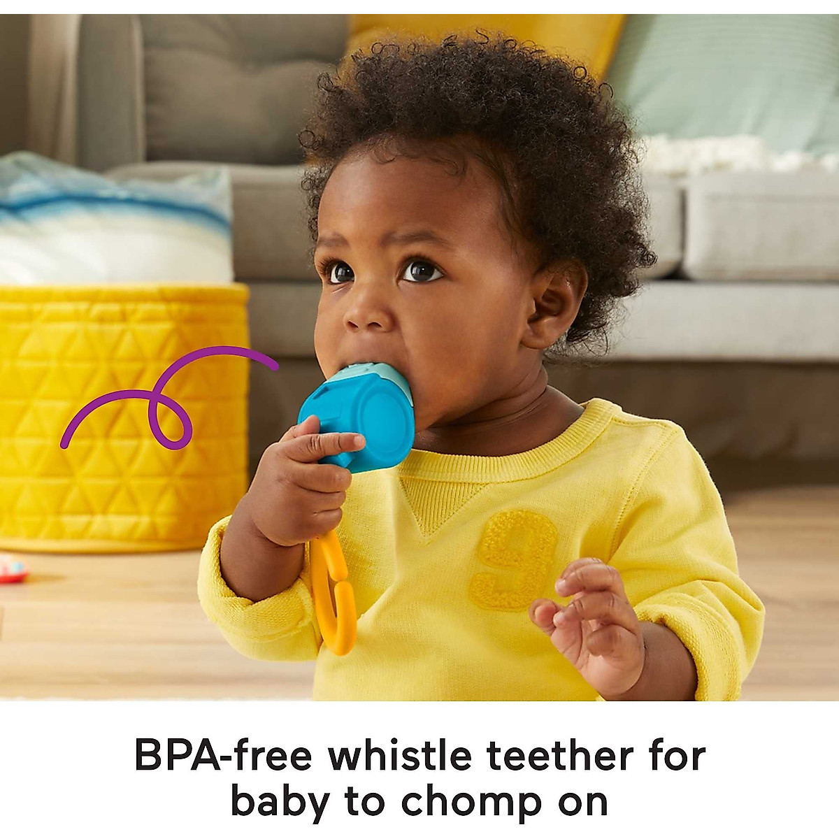 Fisher-Price Tiny Touchdowns Gift Set, 3 football-themed baby toys and teether for infants ages 3 months and up