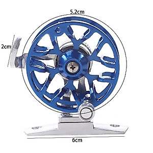 QXPDD Portable Fishing Reels Spinning, Ice Fishing Reel Fishing Tackle for Ice Fishing Fishing Enthusiast Boat Fishing Fishermen,Blue