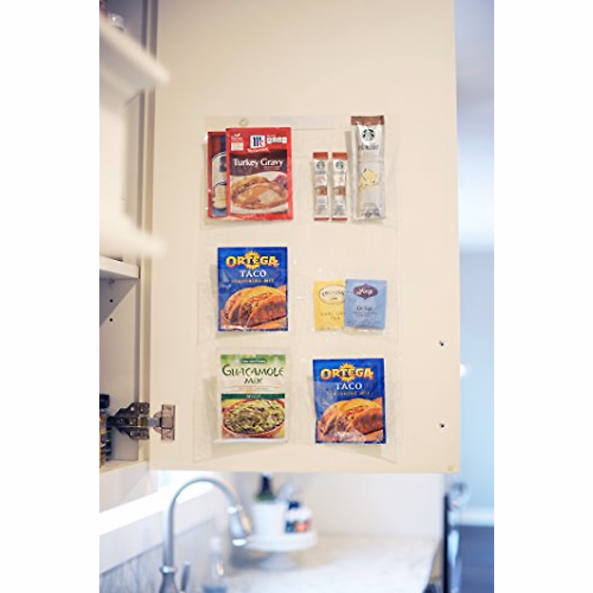 My Packet Pal Spice & Seasoning Packet Holder Organizer For Kitchen Cabinets Set Of 2