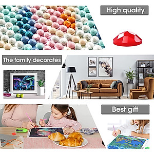 LOMSIOY DIY 5D Diamond Art Kits for Adults, Family Diamond Painting Kits for Beginner, Angels Diamond Art with Round Full Drill Rhinestone Crafts Gem Arts for Home Wall Decor 12 * 16 inch