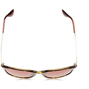 Ray-Ban RB4171 Erika Round Sunglasses, Havana/Dark Violet, 54 mm