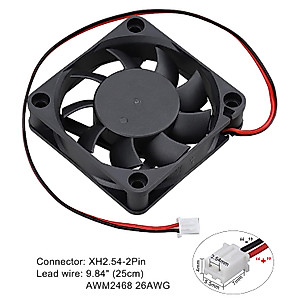 GDSTIME Dual Ball Bearing 60mm x 60mmx 15mm 12V High Speed DC Brushless Cooling Fan