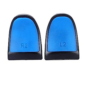 Dancal L2 R2 Controller Extenders Buttons Extension Trigger Soft Touch Extended Grips for PS4 (Blue)