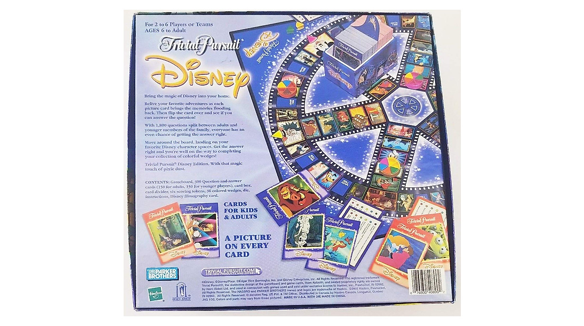 Disney Trivial Pursuit: Animated Picture Edition Game