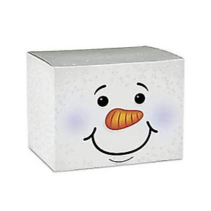 Fun Express - Snowman Gift Box for Christmas - Party Supplies - Containers & Boxes - Paper Boxes - Christmas - 12 Pieces