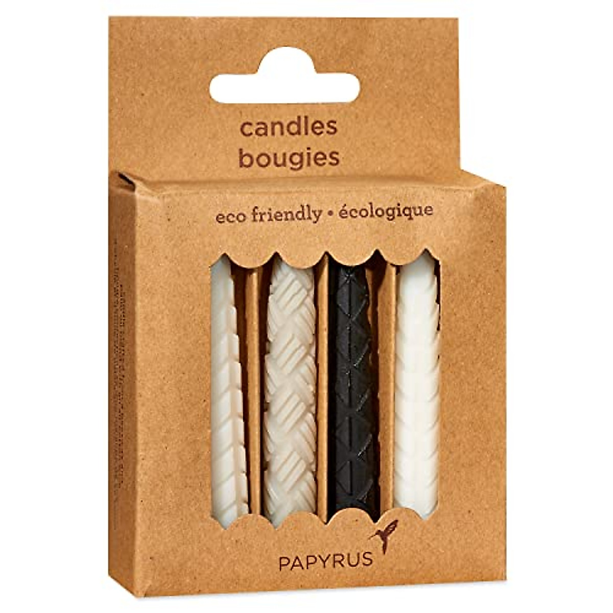 Papyrus Birthday Candles, Black & White (12-Count)