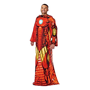 Marvel 1MAR024000002RET 's Iron Man, "Being Iron Man" Adult Comfy Throw Blanket, 48" x 71", Multi Color