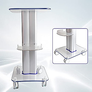 LOHISHILO Beauty Salon SPA Trolley Cart Pedestal Acrylic Rolling Cart Wheel Stand Storage, for Hospitals, Clinics, Dentistry