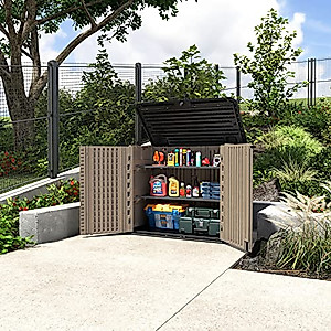 HOMSPARK 1-Piece Metal Laminate Shelving with 4 Screws, 46”X13”X1” Suitable for Storage Shed Cabinet, Volume - Weight of 44 lb, Easy to Assemble or Disassemble (Color:Black)