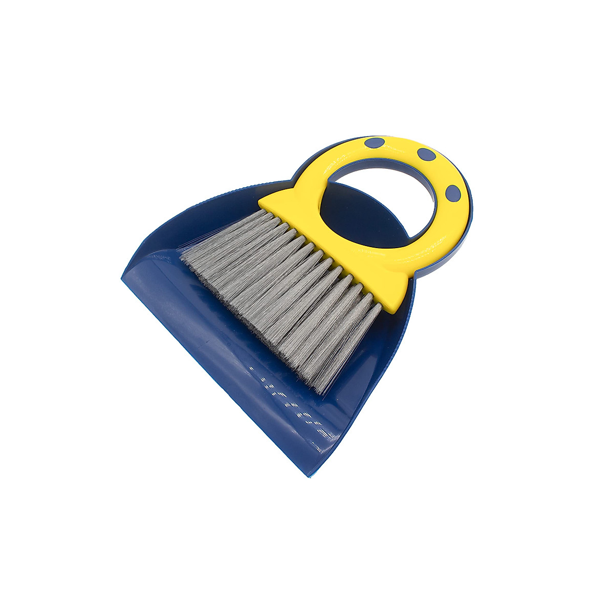 Mini Dustpan Set of Collecting Tray and Brush Small Dustpan and Brush Set(Deep Blue)