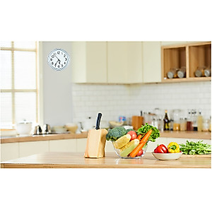 8.6 Inch Wall Clock, Decorative Classic Digital Clock for Home, Office, Classroom, School, Balcony, Garden - Silver