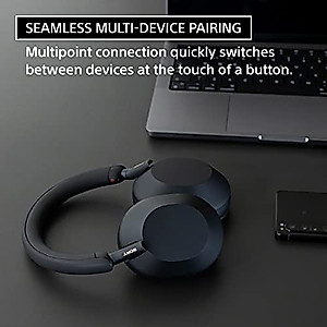 Sony WH-1000XM5 Wireless Industry Leading Headphones with Auto Noise Canceling Optimizer, Crystal Clear Hands-Free Calling, and Alexa Voice Control, Silver