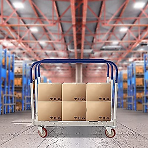 Steel Panel Truck, Platform Truck Cart, Heavy Duty Lumber Cart, Flatbed Cart, Steel Panel Truck with Swivel Casters, 1000 lbs Load Capacity, for Garage, Home, Warehouse