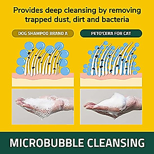 Breezytail PetO’Cera Cat Shampoo | Hypoallergenic Feline Skin & Coat Care Body Wash| Itch Relief, Moisturizing & Rejuvenating| Veterinarian Approved and Formulated Shampoo for Cats | 10.1oz