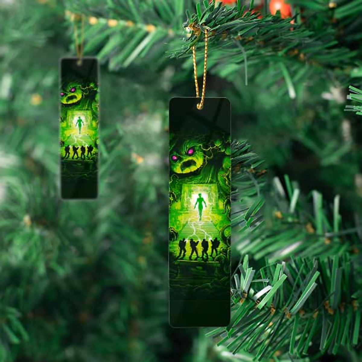 Bookmarks Metal Ruler Ghostbusters Measure Bookography Bookworm Reading Tassels for Book Bibliophile Gift Reading Christmas Ornament Markers Bookmark