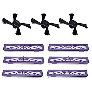 I-clean Replacement Kits for Neato Botvac D7 Filter, Compatible with All Neato Botvac D Series D5 D3 D7 D80 D85 D75 D70 70e, 10 pcs Filters & 5 pcs Side Brushes Accessories