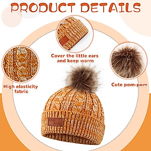 Liitrsh 18 Pcs Kids Winter Beanie Hat Scarf Gloves Set Girls Boys Winter Knit Hat Gloves Neck Warmer with Fleece Lined for 5-12 Years