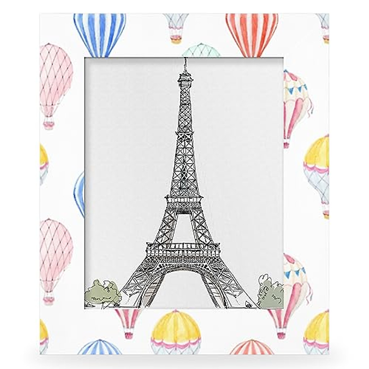 POFATO Hot Air Balloon 8x10 Picture Frame Wood Photo Frame for Tabletop Display Wall Mount Picture Frame Display 8 x 10 Inch Photo Wall Decor Home Gift Frames