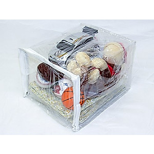 Oreh Homewares 4-Pack 9 x 11 x 7 Inch Clear Plastic Zippered Closet Storage Bags for Sweaters, Arts & Crafts, Toys and Much More!