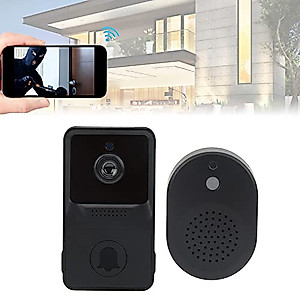 Wireless Video Doorbell Camera, Smart Ring Video Doorbell 2.4GHz WiFi Doorbell Security Camera with Motion Detector, 2 Way Audio, 800 Mah Lithium Battery, Door Bell Ringer for Home, Hotel