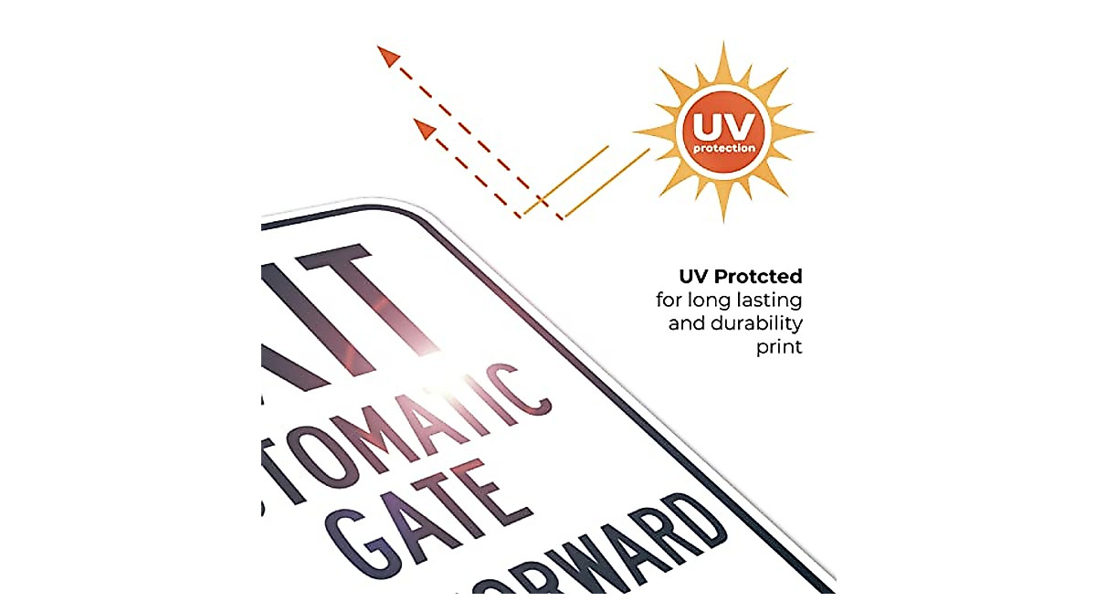 Buy Exit Automatic Gate Pull Forward Sign | Durable & USA Made