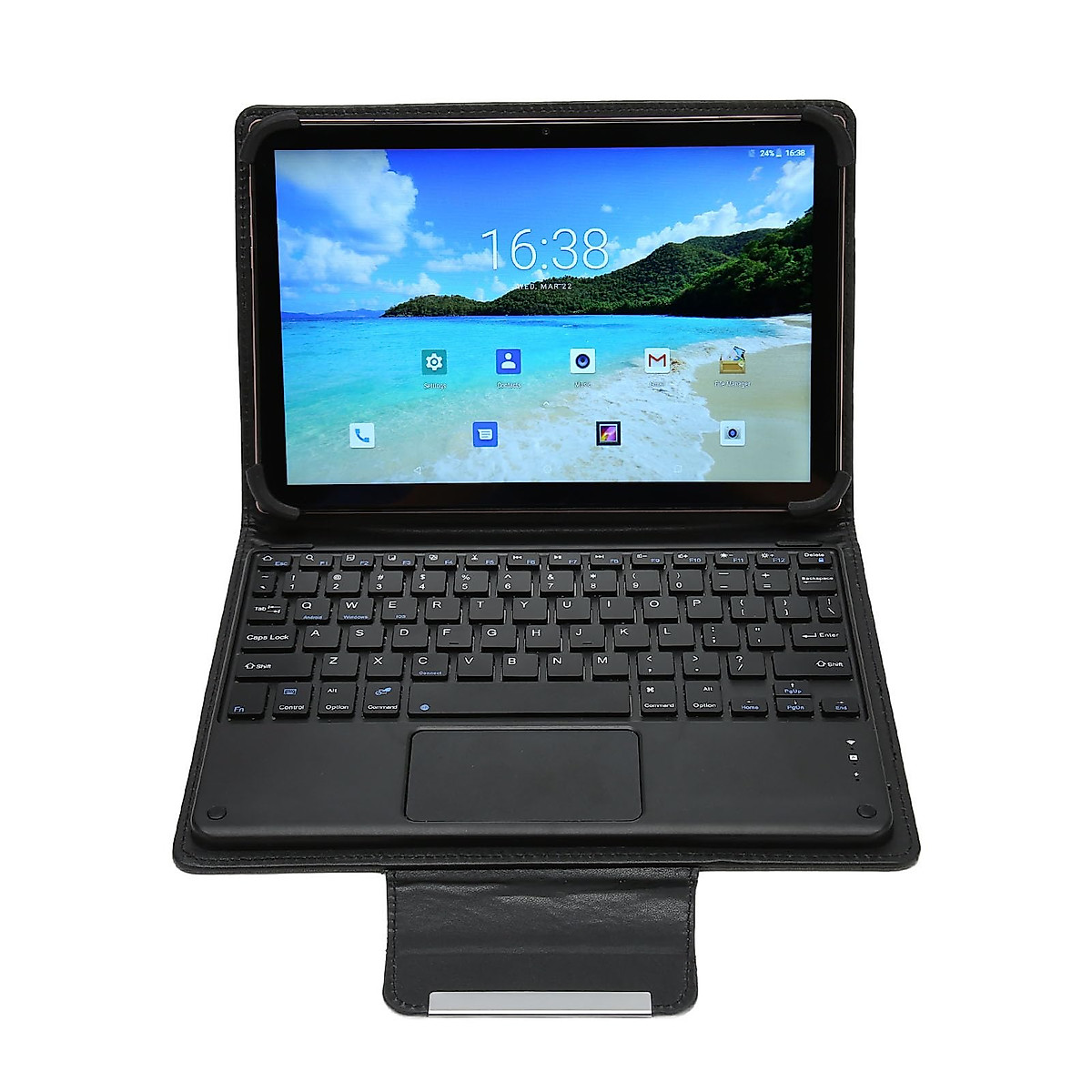 Honio 10.1 Inch FHD Tablet, 4G LTE Octacore CPU 128GB Expandable Keyboard 2 in 1 for Entertainment (US Plug)