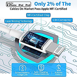 Braveridge iPhone Fast Car Charger, [Apple MFi Certified] 48W Dual USB-C PD/QC 3.0 Power Car Charger with 2 Pack Lightning Cord + 20W iPhone Charger Quick Charging for iPhone 14/13/12/11/XS/XR/SE/iPad