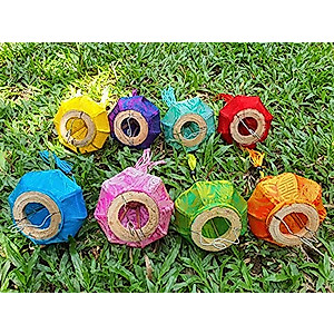 Set of 8 Mini String Silk Lanterns 10cm Vietnam Lanterns for Wedding Decor Christmass Tree Decor Home Decor Garden Party Decor