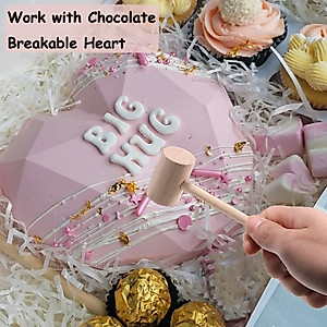 16 Pack Mini Wooden Hammer for Chocolate Breakable Heart, Seafood Shellfish Crab Lobster Cracking Tool, Small Solid Hardwood Mallet, Craft Tools, Party Game Props