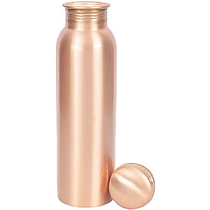 Moonovator Copper Water Bottle – 34 Oz, Large Vessel, Ayurvedic Copper Bottle, Leak Proof, Drinking Bottle | Copper Pitcher, Stay Hydrated and Enjoy Immediate Health Benefits (Plain)