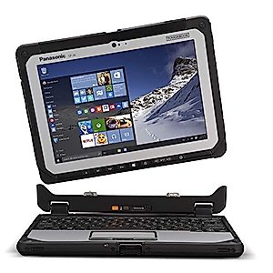 Panasonic Toughbook CF-20, 10.1" Multi Touch, 1920 x 1200, m5-6Y57@1.1GHz, 8GB, 256GB SSD, Wi-Fi, Bluetooth, Dual Pass, Webcam, Rear Camera, Emissive Backlit Keyboard, Win 10 Pro, 4G LTE (Renewed)