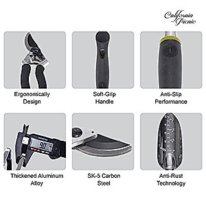 Garden Tool Set | Garden Tools Organizer Tote | Gardening Gloves Included Great Garden Tools for Woman and Men | 9 Piece Garden Accessories Tool Organizer Kit | Gardening Gifts | Gardeners Supply