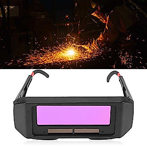 Canyita Welder Glasses, Solar Auto Darkening Safety Protective Welding Glasses Mask Helmet for Gas Welding Steel Welding