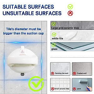 Upgraded Shower Grab Bar, Grab Bars for Bathtubs and Showers, 418 Pounds Extra Strong Suction Shower Handle, Safety Sturdiness Handicap Grab Bars, Shower Handles for Elderly/Seniors, White, Pack of 2