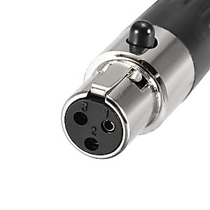 XMSJSIY 3Pin Mini XLR Connector TA4F Adapter Female Plug Mic Microphone Audio Connector,Mini XLR Cable Ends Replacement F-Plug Audio Socket-4PCS (3Pin Mini XLR Female)