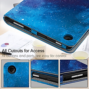 Famavala Folio Case Cover for PREVIOUS Generation 8" Fire HD 8 Tablet [8th / 7th / 6th Generation 2018/2017 / 2016 Release ] (BlueSky)