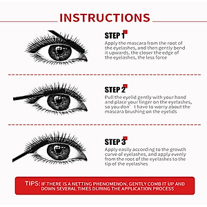 Yanquina Mascara, Yanqina Super Long Mascara, 4D Waterproof And Sweat Proof Mascara-Super Long Luxurious Mascara, 4D Stereo Lengthening Mascara, 4D Long Curling Hold Makeup Mascara