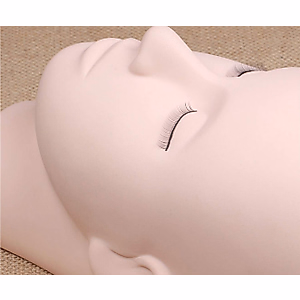 Foraineam 4-Pack Practice Training Head Rubber Cosmetology Mannequin Doll Face Head For Eyelashes Makeup Massage Practice