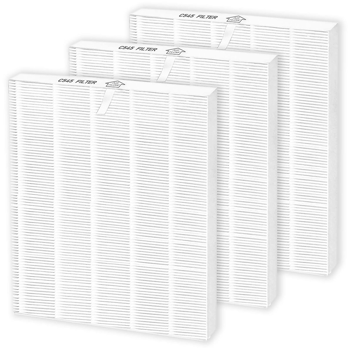 FFsign C545 Replacement Filter S Compatible with Winix C545, for Part number 1712-0096-00, 3 Pack Filter Only