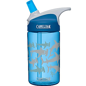 CamelBak eddy Kids Water Bottle - CamelBak Kids Big Bite Valve - Spill Proof - Water Bottle For Kids - BPA-Free Water Bottle - 12oz, Hammerheads