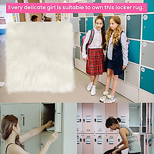 2/3 Pcs School Locker Rugs 12 x 12in Soft Fluffy Faux Fur Area Carpet for Product Show of School Locker Decorations Nail Art (3pcs Grey)