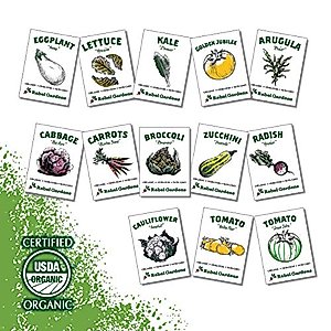 Heirloom Vegetable Seeds for Planting: 13 Varieties of Organic Non-GMO Open Pollinated Garden Seed - Weird and Rare Varieties Perfect for Kids and School Gardens