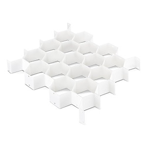 Whitmor 6025-3928 Honeycomb Drawer Organizer, White
