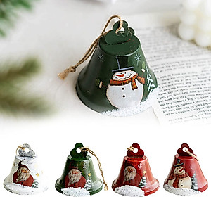 5pcs Christmas Bell, Christmas Jingle Bell Hanging Decoration for Home Garden Christmas Tree Decor(Size:8x8cm)