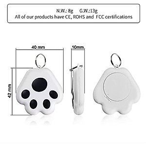 Beauty HAO Mini Dog GPS Tracking Device, No Monthly Fee App Locator, 2022 Upgraded Portable Bluetooth Intelligent Anti-Lost Device for Luggages/ Kid/ Pet Bluetooth Alarms (1Pack, Pink)