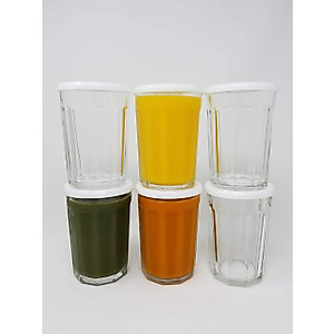 Mian White Plastic Lids fits Luminarc Working Glass 6 Pack