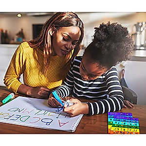 Bememo Alphabet Letters Chart and Numbers 1-100 Chart, 2 Pieces Educational Posters Preschool Learning Posters for Toddlers and Kids