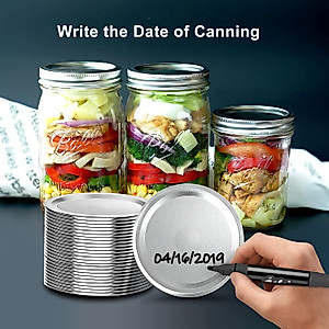 36 PCS Regular Mouth Canning Lids, Lids for Mason Jar, Split-Type